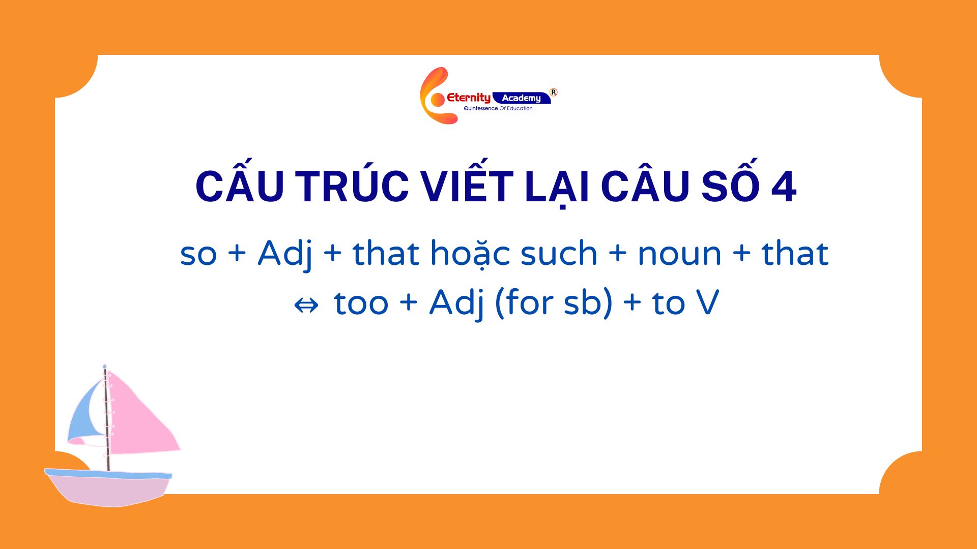 Tổng hợp bài tập viết lại câu sao cho nghĩa không đổi lớp 7 - ETERNITY ACADEMY